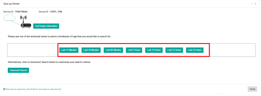 How to use the Syslog Viewer tool? - Colt Online Help