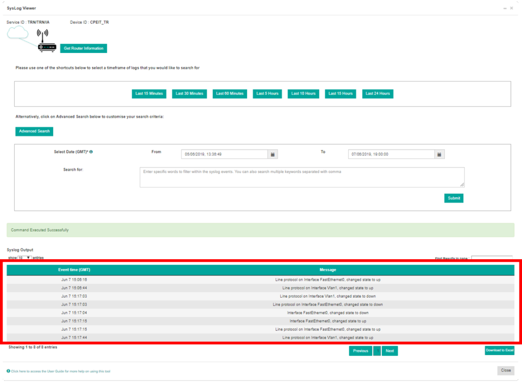 How to use the Syslog Viewer tool? - Colt Online Help