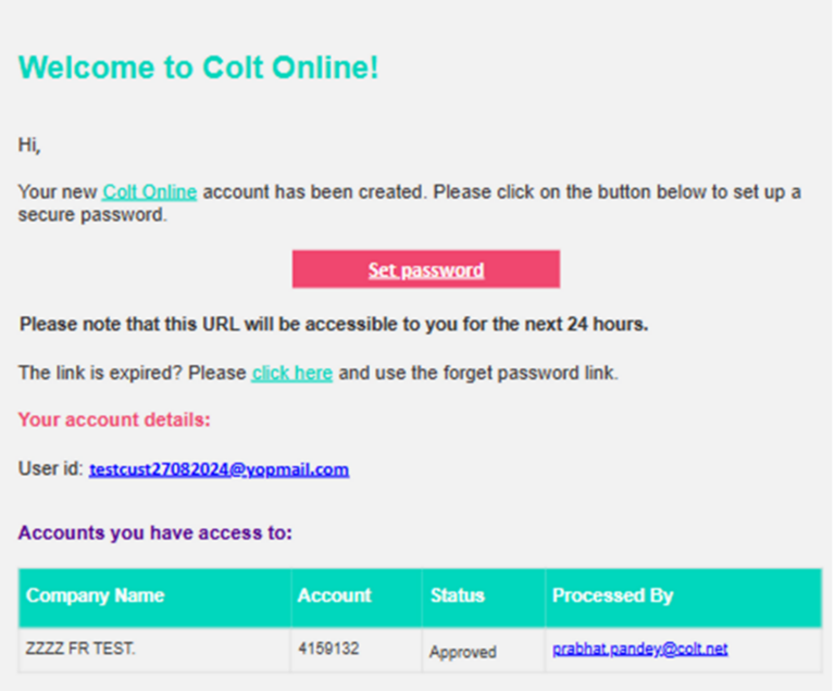 Using Colt Online | Customer Transition Handbook - Colt Online Help