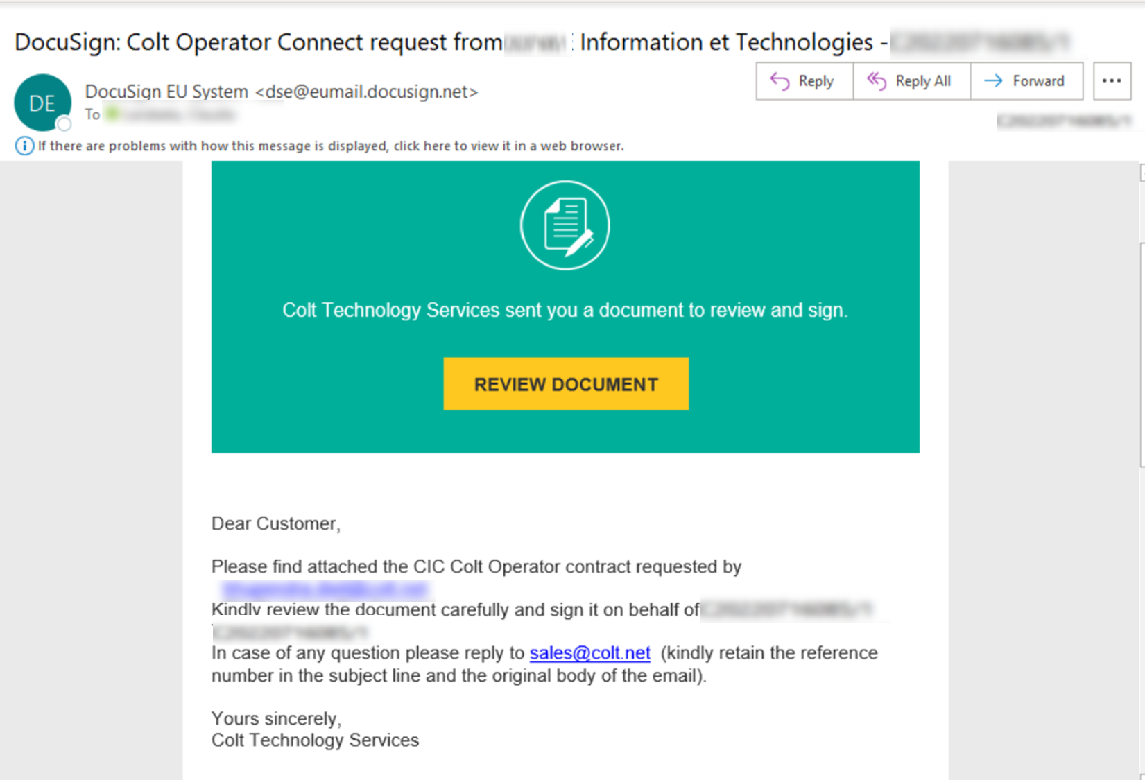 Operator Connect - Ordering Portal - Colt Online Help