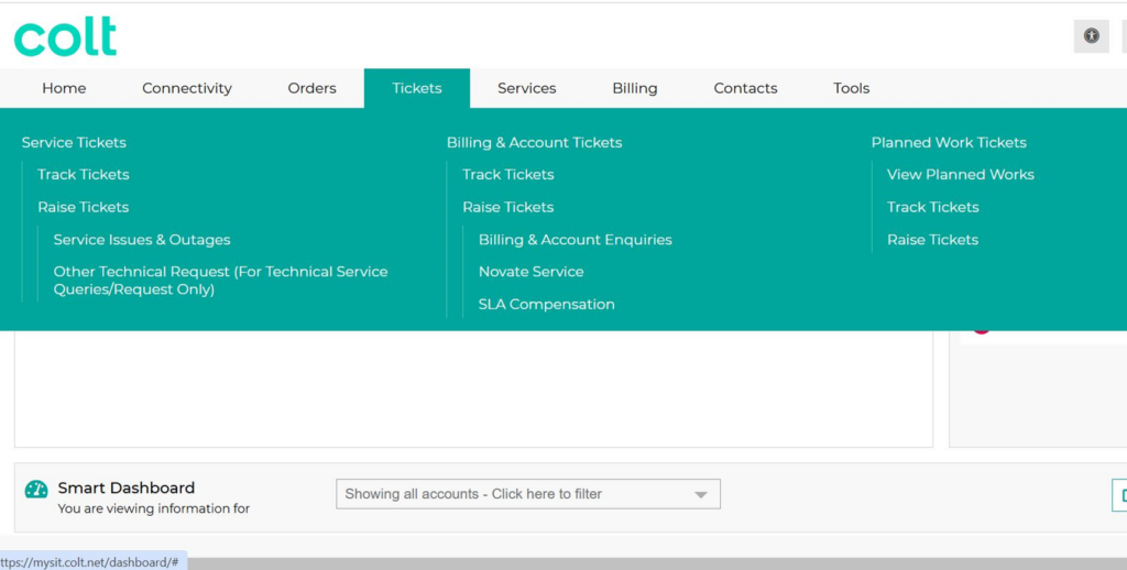 Using Colt Online | Customer Transition Handbook - Colt Online Help