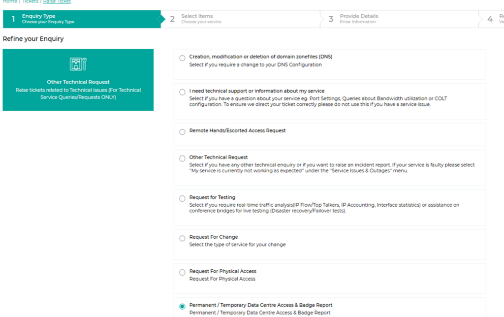Using Colt Online | Customer Transition Handbook - Colt Online Help
