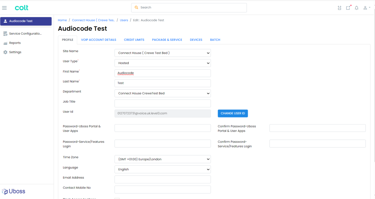 UBOSS Portal Guide - Colt Online Help