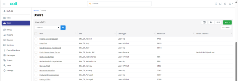 UBOSS Portal Guide - Colt Online Help