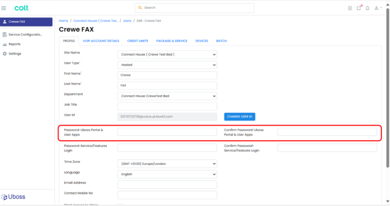 UBOSS Portal Guide - Colt Online Help